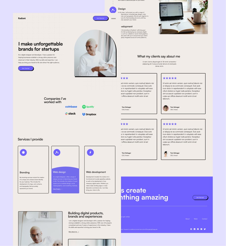 Style Guide | Radiant - Webflow HTML Website Template